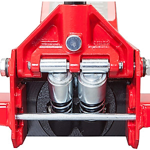 BIG RED AT84007R Torin Hydraulic Low Profile Service/Floor Jack with Dual Piston Quick Lift Pump, 4 Ton (8,000 lb) Capacity, Red