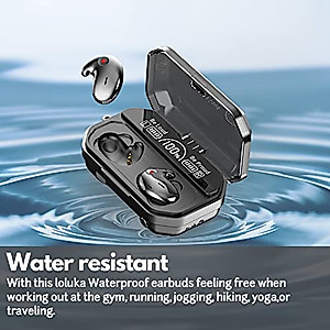 Loluka Sleeping Earbuds Invisible Bluetooth Earbuds Comfortable and Fitable for All Type Ears True Wireless Earbuds Stereo HiFi Music IPX4 Waterproof Invisible Headphones with Charging Case Nude