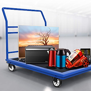 Workbench Casters - Heavy Duty Casters Set of 4 with Brake - 4-inch Swivel Casters for Furniture Pieces - Noiseless Industrial Casters with Polyurethane Rubber Coating - 1200 Lbs Total Capacity