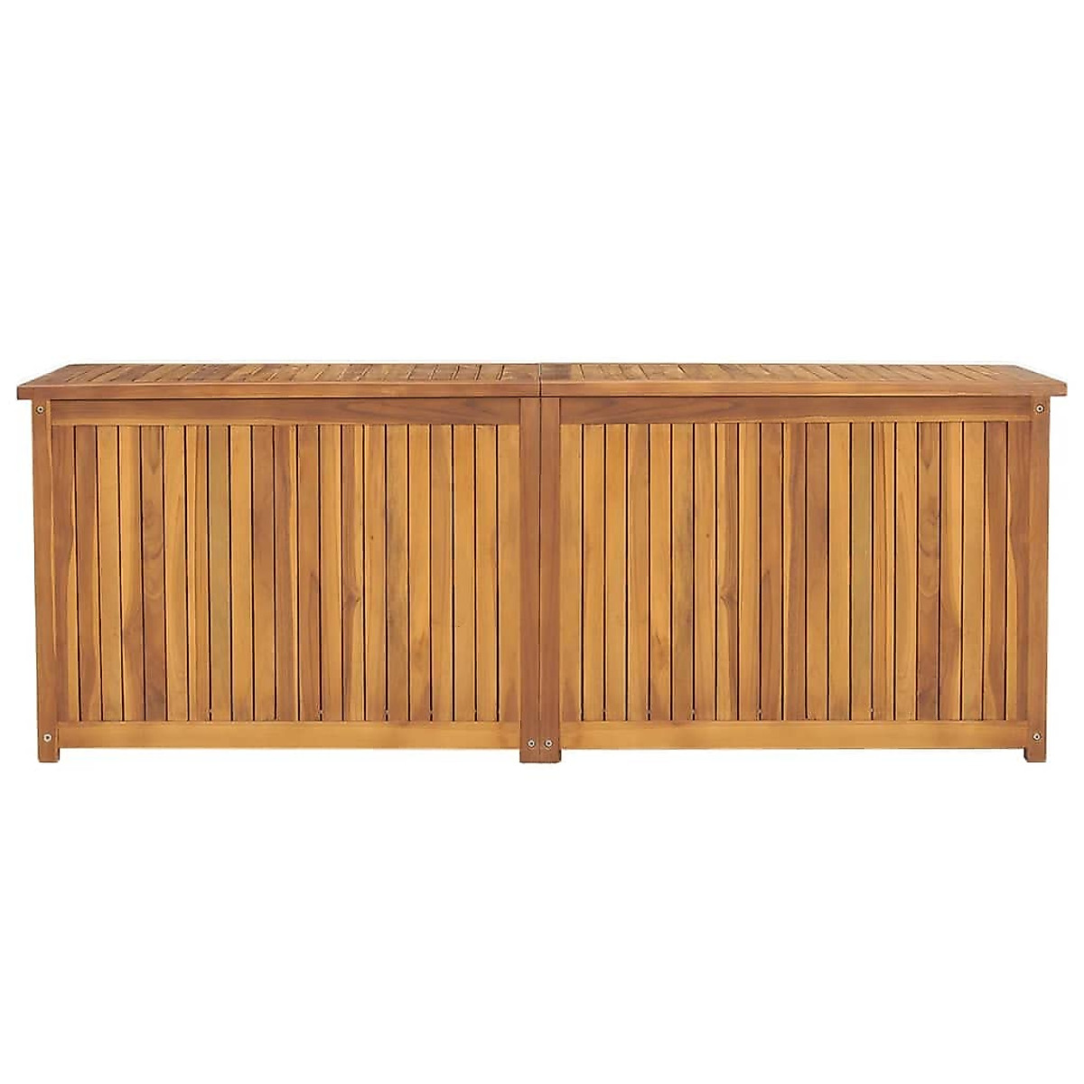GOLINPEILO Outdoor Patio Storage Box Solid Teak Wood Deck Box Outdoor Storage Organization Box with Lid Storage Bench and Waterproof Lining for Garden,Patio,Backyard,59.1"x19.7"x21.7" -AA