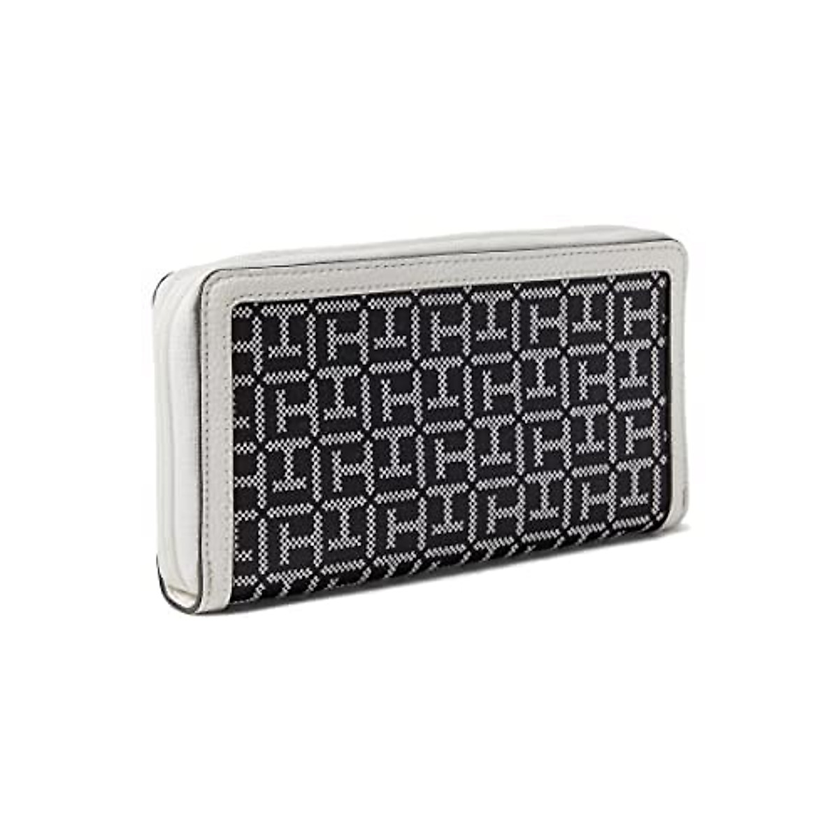 Tommy Hilfiger Liv II Zip Around Wallet Square Monogram Jacquard Black/White One Size