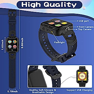 Smart Watch for Kids, Boys Girls Watches with 24 Puzzle Games Call Dual Cameras Video Music Player Flashlight Alarm Calculator 1.54" IPS Touchscreen Electronic Learning Toys Watch for Ages 3-12