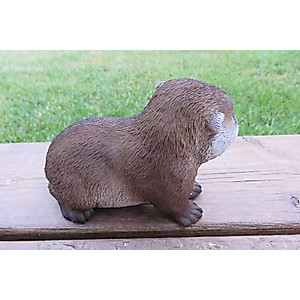 Generic River Otter Figurine Resin Ornament Statue 7 in. Home and Yard Decor Pool Fountain Pet