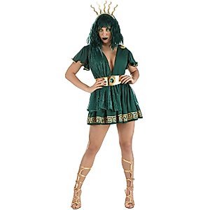 Fun Costumes Women's Stunning Medusa Costume Dress Large Green