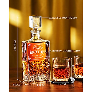 Kollea Cool Boss Gifts for Men, Whiskey Decanter Set with Glasses, Best Boss Birthday Christmas Gifts for Men, Office Farewell Gifts for Boss, Manager, Leader, Personalized Liquor Decanter Present
