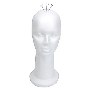 15" Styrofoam Foam Mannequin Manikin Display Head Wig Hat Stand White Foams Sale