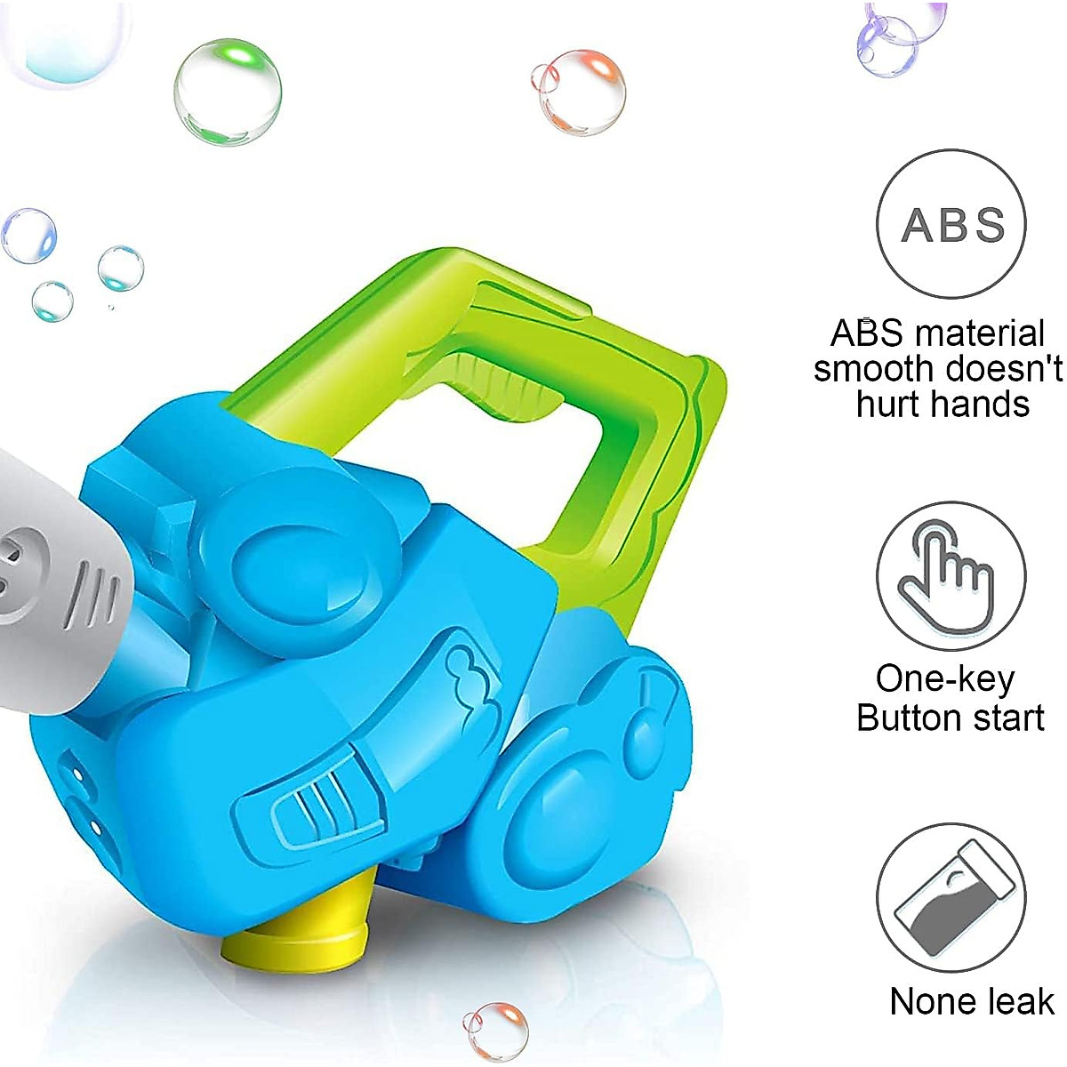 ArtCreativity Bubble Gun Machine with 3 Refill Solutions, Bubble Leaf Blower for Kids, Summer Outdoor Toys for Toddlers 1-3, Great Birthday Gifts, Fun Summer Kids Activities