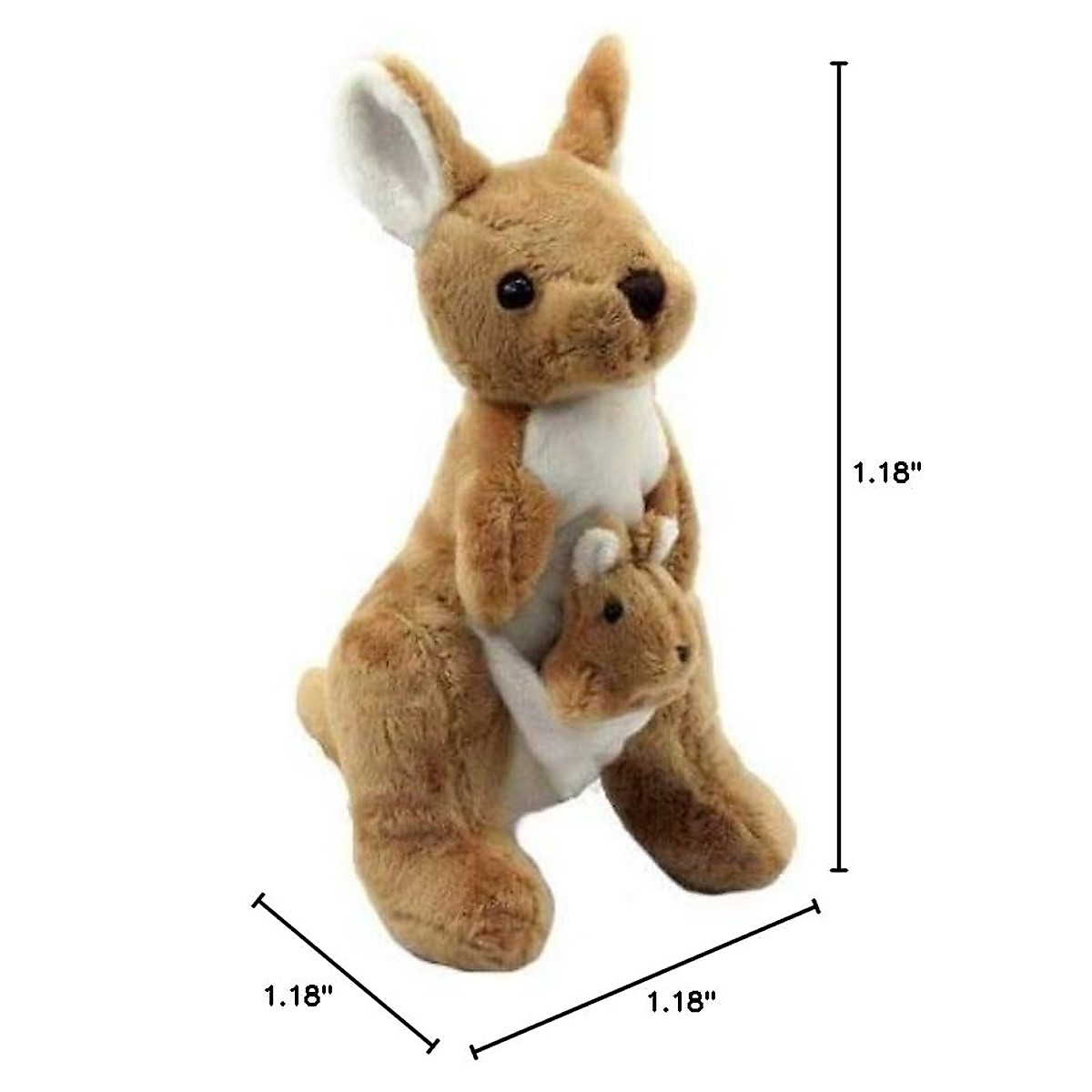 Kangaroo Stuffed Animal Plush Doll Stuffed | Super Soft, Huggable Kangaroo Toy for Baby and Toddler Boys, Girls | Cuddle Pillow Stuffed with PP Cotton Filling | Great Gift Idea for Birthda, Holidays