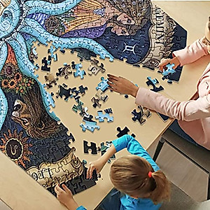 Round Jigsaw Puzzle Educational Game Large 26 Inch 1000 Pieces (Constellation)