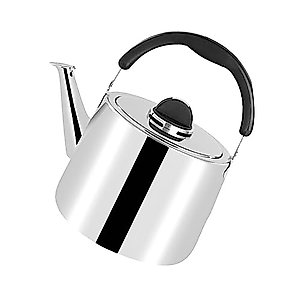 FELTECHELECTR Pot Thermal Coffee Stovetop Kettle Coffee Stovetop Coffee Dispenser Gas Whistling Kettle Coffee Espresso Maker Microwave Small Tea Kettle Basket Bottle Plastic Silver
