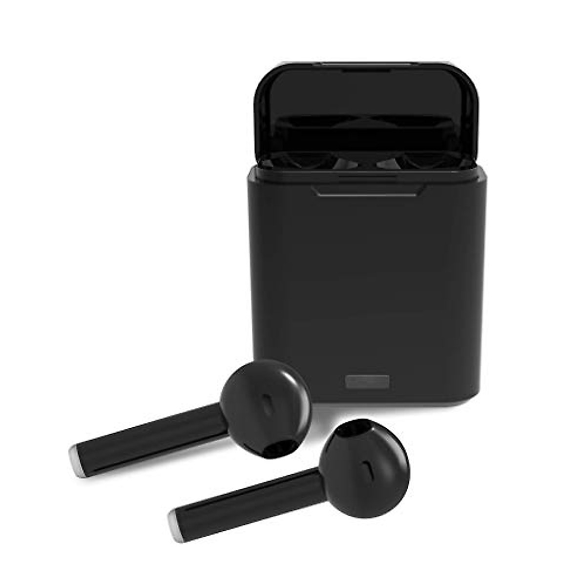 Wireless Bluetooth Earbuds - True Wireless Stereo Sound Ear Buds - in-Ear Headphones with More Bass and Clearer Sound - Premium Ear Buds with Charging Case and Cable - Black