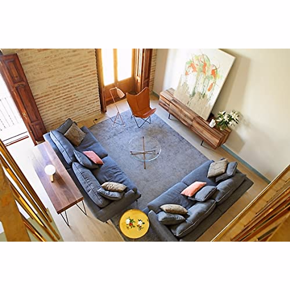 Leather Living Room Chairs Handmade Butterfly Chairs for Adults Powder Coated Folding Iron Frame Leather Butterfly Chair