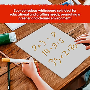 Board Geeks 3 Classroom Dry Erase Board for Kids 9"x12"- Small White Boards for Students, White Board for Kids, Teacher - Double Sided Small White Board | Mini White Boards | Small whiteboard (3- Pk)