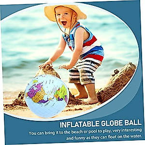 ibasenice Inflatable Beach Ball 12pcs Globe Beach Ball s Inflatable Globe Party Balls Globe Shaped Beach Ball Swimming Party Balls PVC Teaching Supplies Summer Water Toy