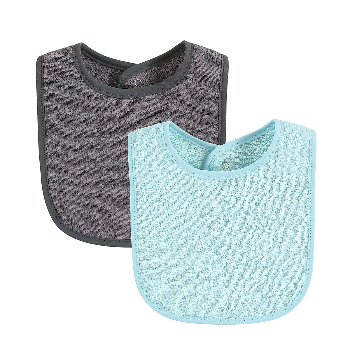 Hudson Baby Unisex Baby Drooler Bib with Waterproof Lining, Blue Red, One Size