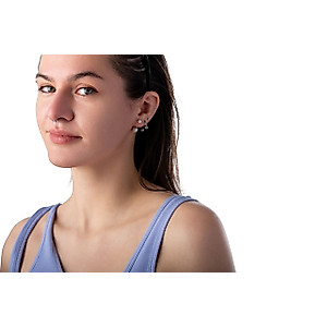 Pierced Owl 18G Stainless Steel Prong Set Synthetic Opals Septum Cartilage Helix Daith Tragus Hinged Segment Ring (White)