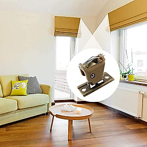 ZZLZX 2PCS Roman Shade Cord Lock Austrian Shade Window Blind Lock Holds Roman Shade Rope Brown Lockset (4 Screws), Brown