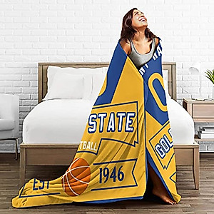 Custom Throw Blankets for Bed Personalized Basketball City Fans Gift Winter Summer Fleece Blanket Name and Number, 30"x40", 50"x60"