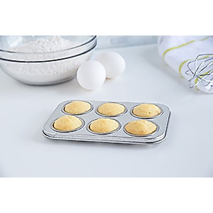Fox Run Micro Muffin Pan, Tinplated Steel, 6 Cup