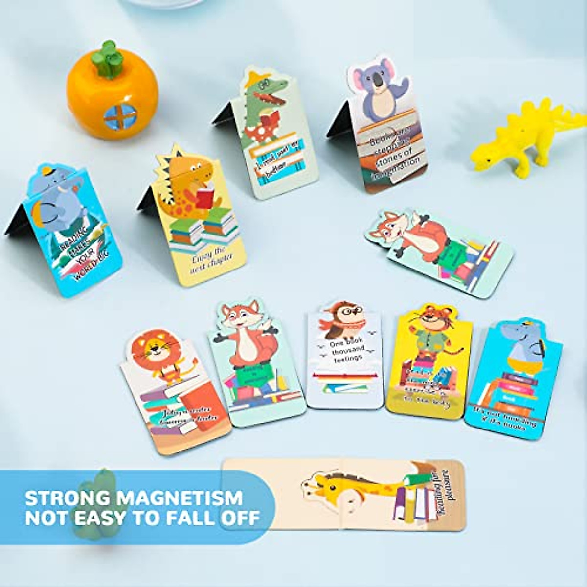MWOOT 24Pcs Animal Magnetic Bookmarks, Magnet Page Markers Kit for Reading Lover, Creative Magnetic Page Clips Bookmark for Kids Students School Office Book Lovers Reading Supplies (12 Styles,5.5x3CM)