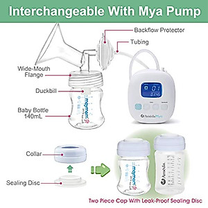 Maymom Pump Parts Compatible with Ameda MYA/Ameda MYA Pro Breastpump 24mm Flange Valve Tube Bottle Backflow Protector, Not Original Ameda MYA Breast Pump Accessories Replacement for Ameda MYA Bottle