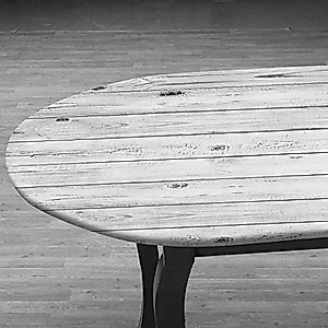 Grey Wood Grain Fitted Tablecloth Oval, 48" X 68" Polyester Elastic Edge Table Cover, Windproof and Wrinkle-Proof Table Cloths Indoor Restaurant Outdoor Terrace Dining Table Decoration Table Cover