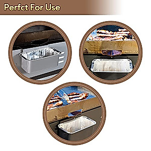 TIFMI - Blackstone Grease Cup Liners (50 Pack) for 36'' 28'' 22'' 17'' Inch Griddles, Aluminum Foil Drip Pan Liners for Blackstone 5017, Grill Grease Tray Blackstone Griddle Accessories