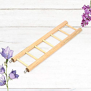 Hamster Toy Parrot Bird Mini Wood Ladder Wooden Squirrel Hamster Climbing Ladder Funny Small Pet Playing Toy (Seven Ladders)