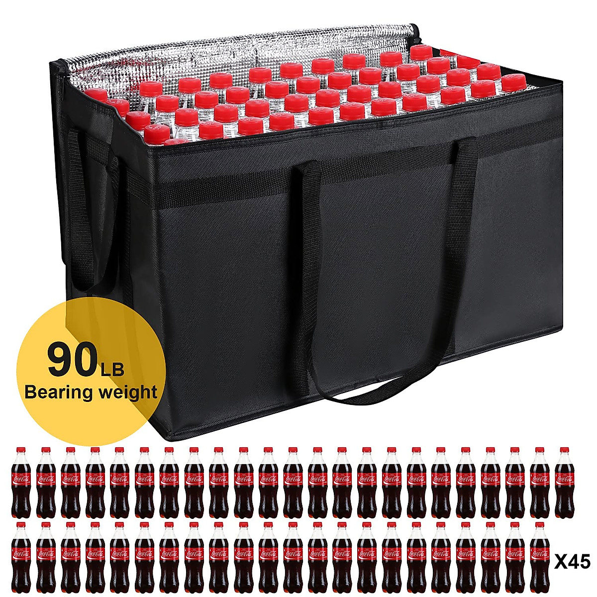 musbus Insulated Food Delivery Bag Cooler Bags Keep Food Warm Catering Therma for doordash Catering cooler bags insulated catering bag 22x14x13 therma catering shopper accessories hot XL XXL Pizza