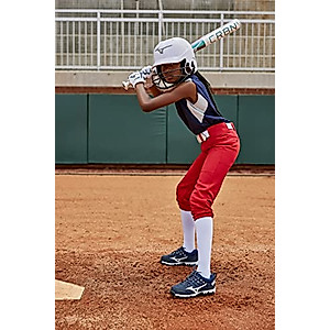 Mizuno Girls Youth Belted Low Rise Fastpitch Softball Pant, , Youth X-Large,Red