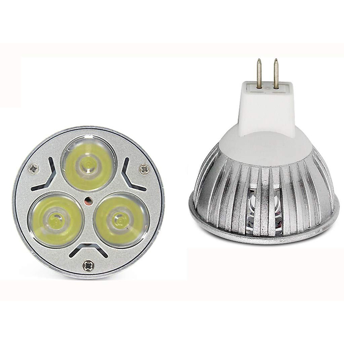 K JINGKELAI MR16 LED Bulbs 3W 12V Cool White 6000K Bulbs GU5.3 Base 35W Halogen Equivalent Not Dimmable 60 Degree Beam Angle LED Spotlight Bulbs for Landscape Recessed Lighting, 6 Pack