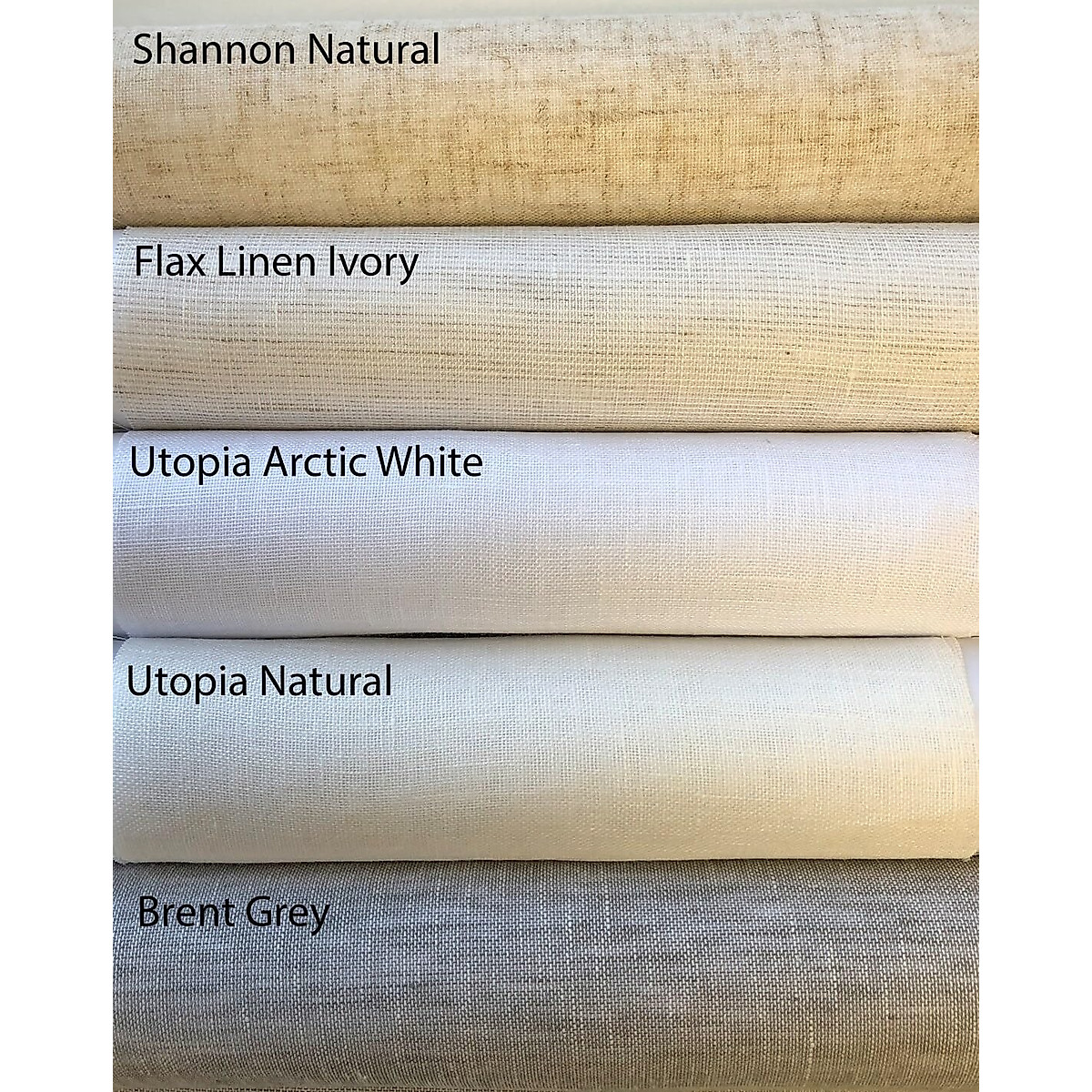 Linen Roman Shades, Fabric Utopia Natural(100% sheer linen), chain mechanism, Roman Shades for Windows, Window Treatments, Custom Made