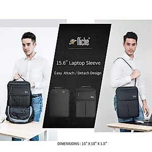 Niche Motorcycle Light weight Backpack, Waterproof laptop Backpack for Motorcycling, Commuting, Cycling, Travel Work Flight, Fits 15-inch Laptop with USB Plug 20L (N-19203+N-19801+N-19804)