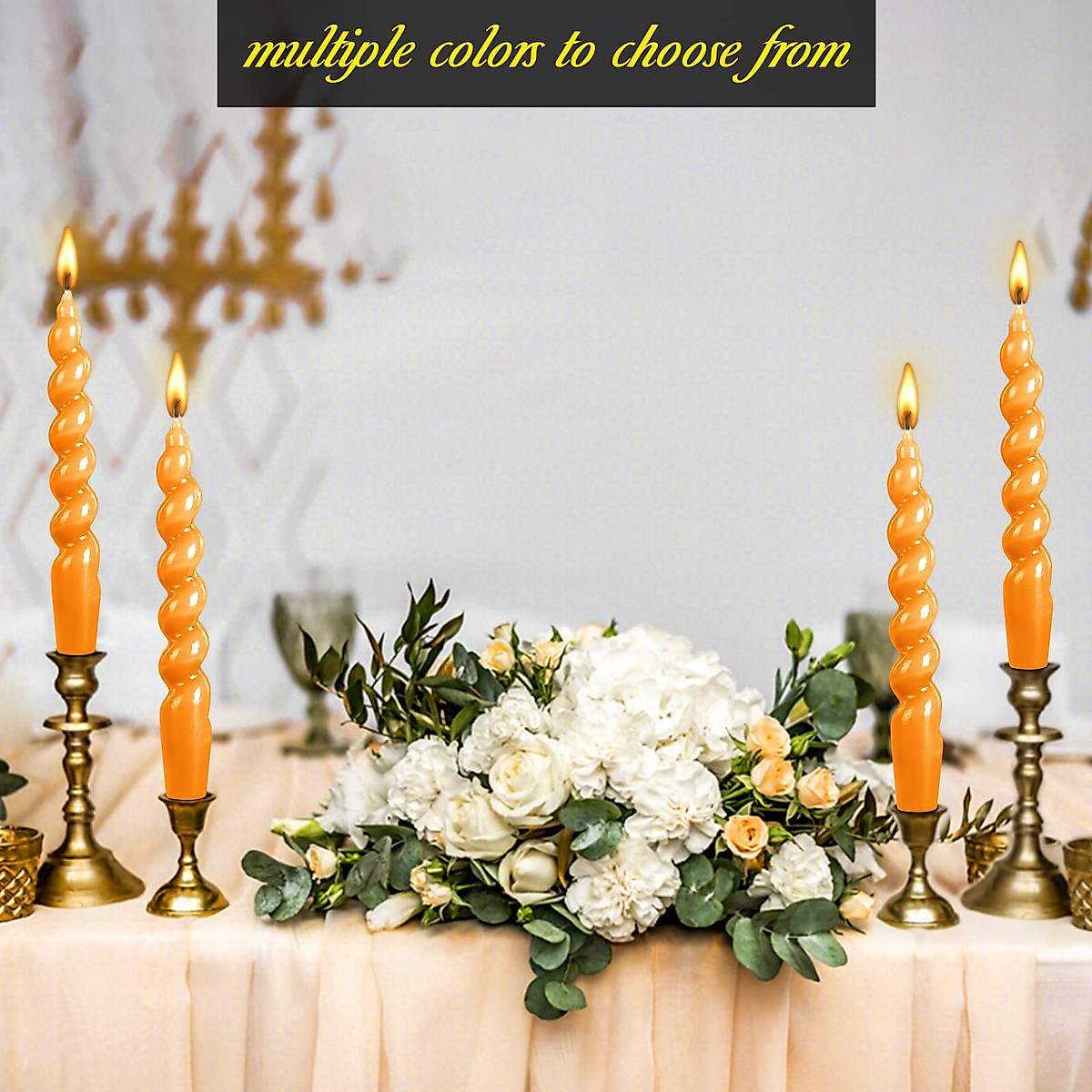 Spiral Taper Dinner Candles - Conical Stick Candles, H 7.5inch, Unscented, Aesthetic Candle, 3/4 Taper Candles, Long Votive Candles,Christmas Giftt,Chime Candles (2pcs, Red)