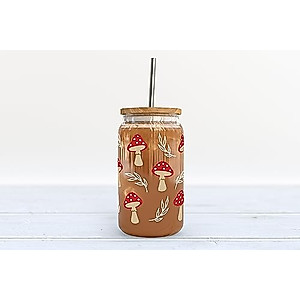 Mushroom UV DTF Transfers, 8 Sheets, Rub on Transfer Stickers for Crafting, DIY Decals UV DTF Transfer Stickers for 16OZ Glass Cups