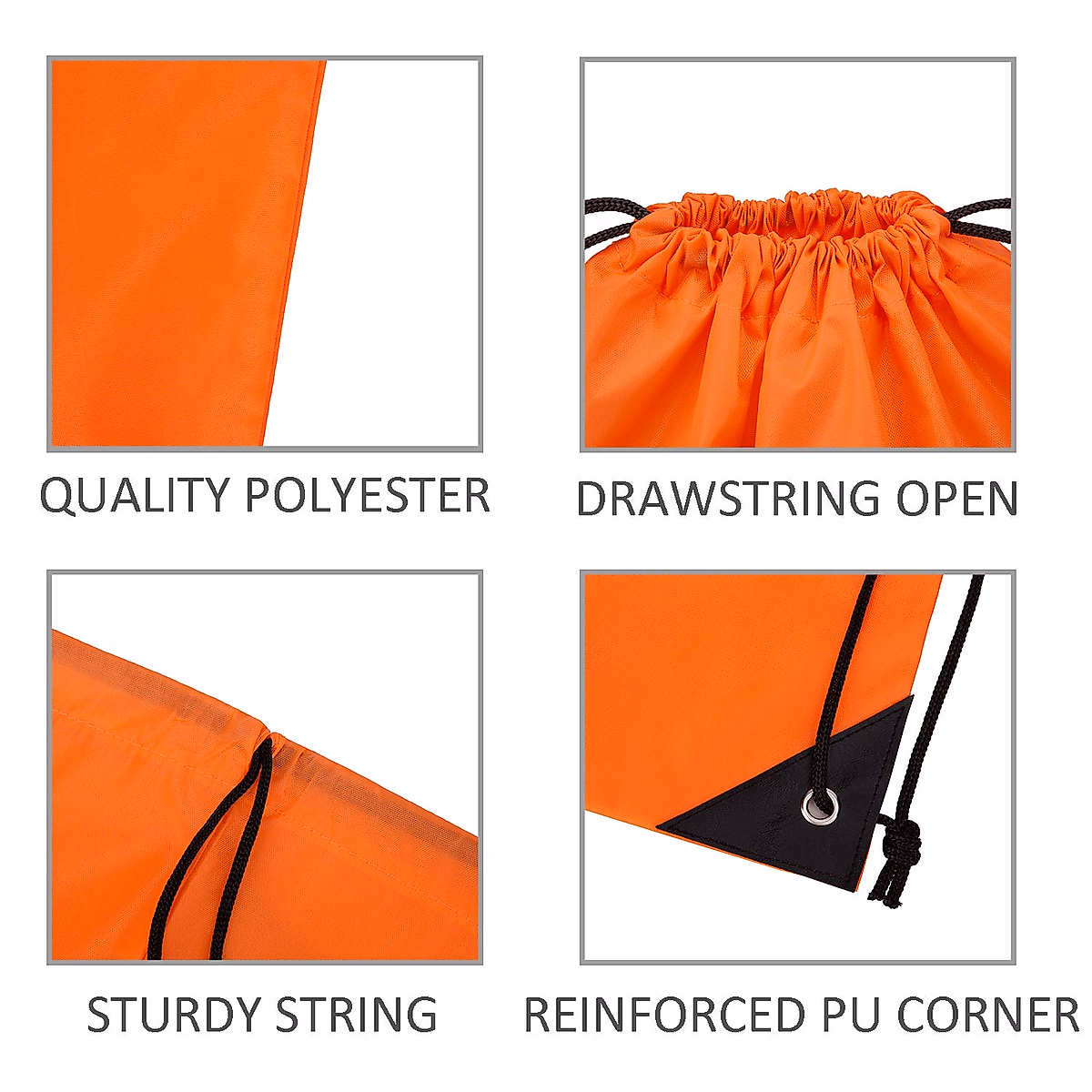 Vorspack Drawstring Backpacks Bulk 10 Pieces of 10 colors String Bags, Customized Gift Bags Goodie Bags for Party Gym Sport Trip