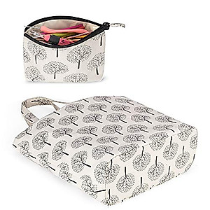 YARWO Knitting Bag with Small Zipper Pouch, Yarn Tote for Knitting Needles, Skeins of Yarn and Knitting Supplies On The Go, Tree (Patented Design)