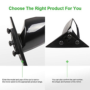 SCITOO Side View Mirror Driver Side Mirror Compatible with 2006 2007 2008 2009 2010 For Hyundai Sonata HY1320149 Power Adjustment Heating