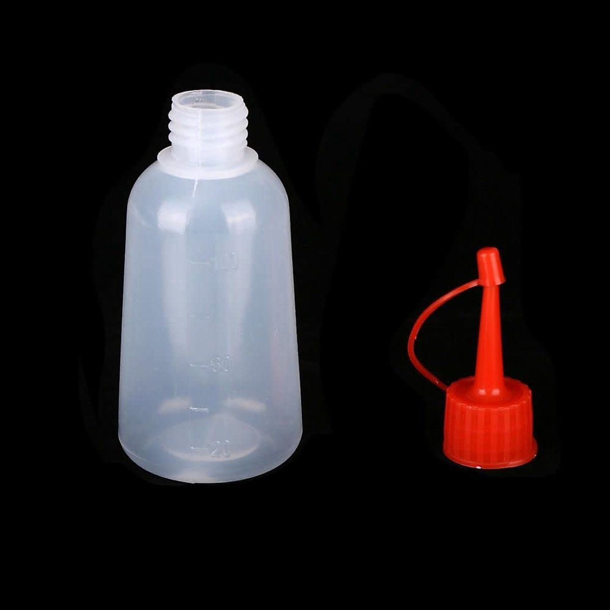 Plastic Clear Tip Applicator Bottle Squeeze Bottle, Kitchen Gadget Hotel Home Condiment Supplies with Cap(blue)