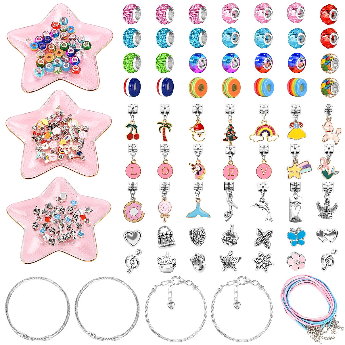 Bracelet Making Kit for Girls, Arts and Crafts for Kids Girls Ages 8-12, Girls Toys Age 6-8, Jewelry Making Kit, Gifts for 10 Year Old Girl