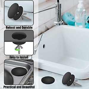 2 Inch Sink Hole Cover，Matte Black Faucet Hole Cover，Kitchen Sink Cover for Counter Space Faucet Cover Sink Cover Brushed Nickel Kitchen Sink Accessories Stopper Kitchen Sink Cover Plug