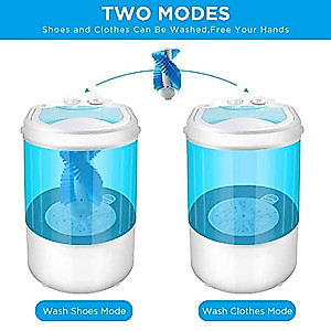 Portable Mini Washing Machine Wash Shoes Wash Clothes and Spin-dry, Semi-Automatic, 10 lbs Capacity,Mini Washer for Apartments Camping Dorms Business Trip College Rooms