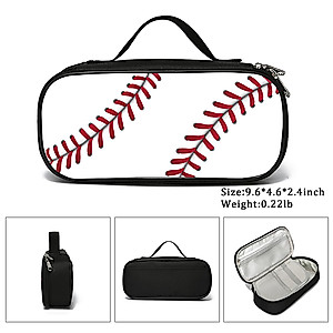 Rovozar Baseball Pen Box Large Capacity Pen Bag With Zipper Pouch For Women Men