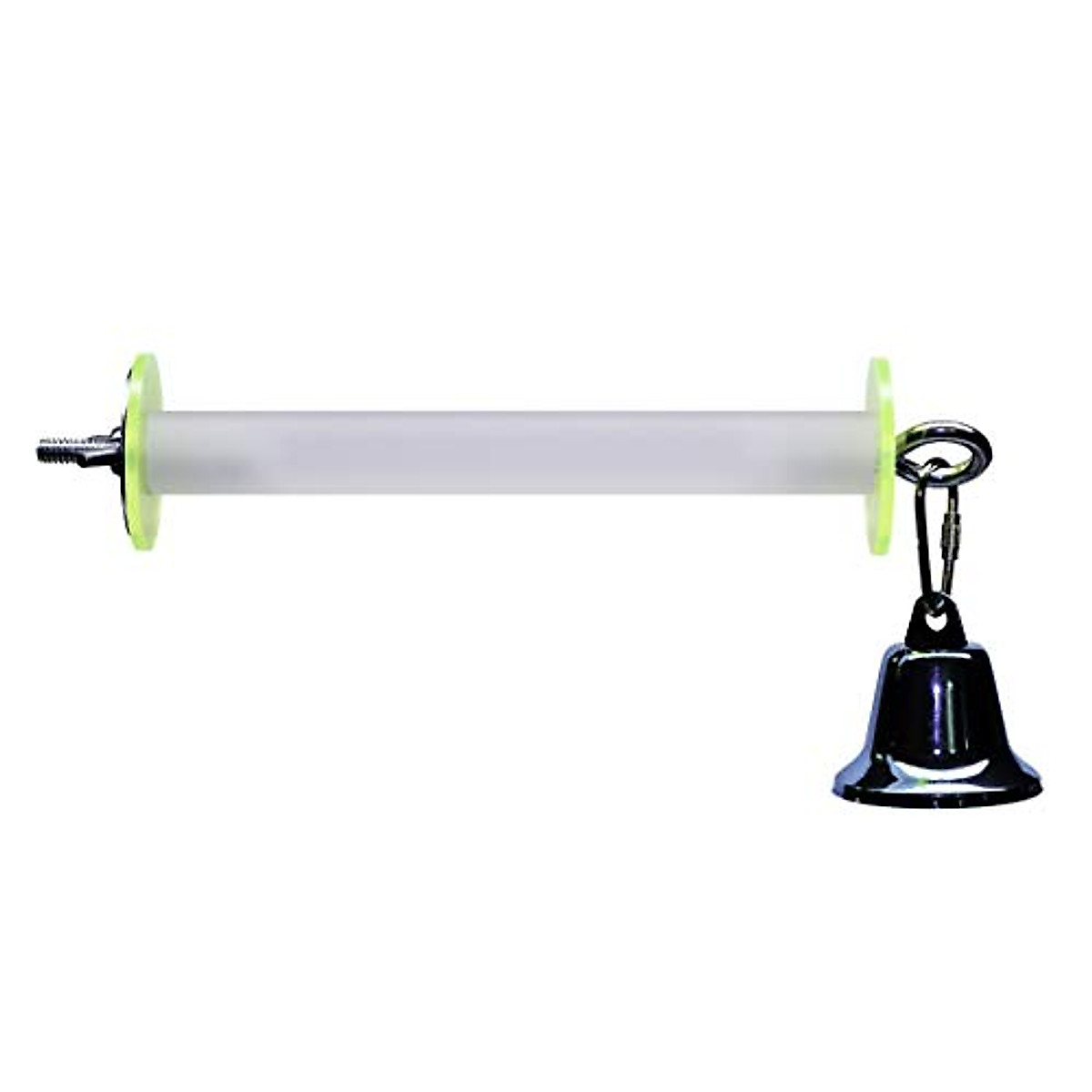 The Acro Perch with Acrylic Washer & Bell by Feathered Phonics - Medium 6" x ¾
