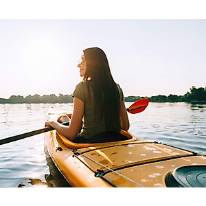 Pactrade Marine Adjustable Straps Black Padded Kayak Back Canoe Backrest Support Comfy Cushion Sit On Top Fishing Brass Clips Canoeing Kayaking Rafting Rest Pad Antiskid (2)