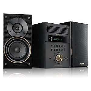 Sharp XL-BH250 Limited Edition 5-Disc Bluetooth Speaker System with USB, AM/FM, and Champagne Gold/Carbon Fiber Finish