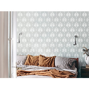 STENCILIT® Fern Wall Stencil for Painting - XL Stencil 24x32 in, Wall Stencils for Painting Large Pattern, Modern Large Wall Stencils