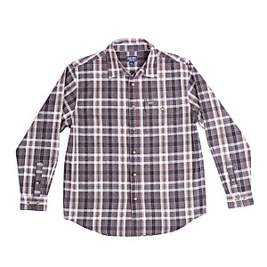 Smith's Workwear Men's Plaid Pocket Flannel Button-Up Shirt, Charcoal-445, XL