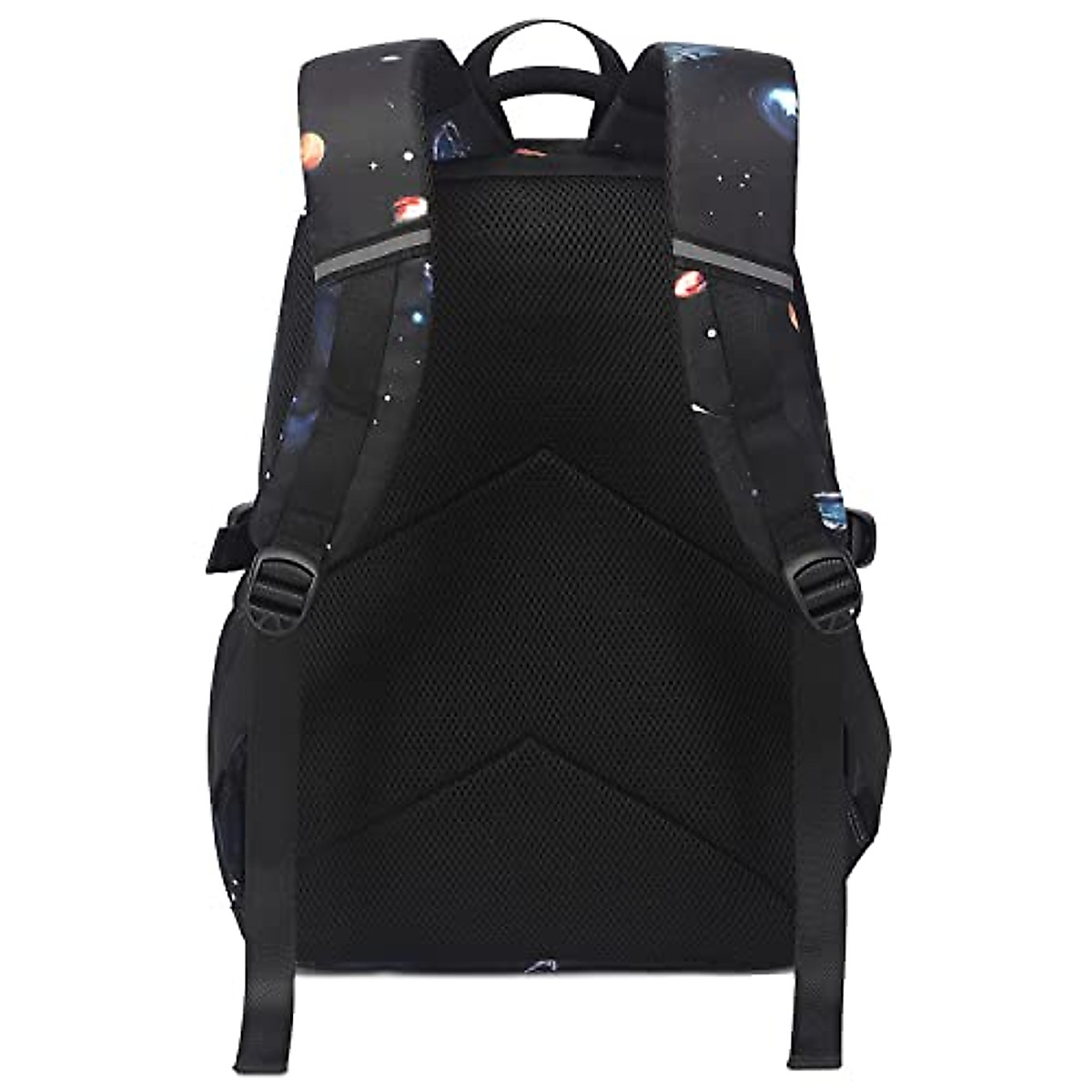 HEYZARDA School Backpack for Boys Kids Bookbag Outer Space Book Bag with Lunch Box 3 in 1, Colorful