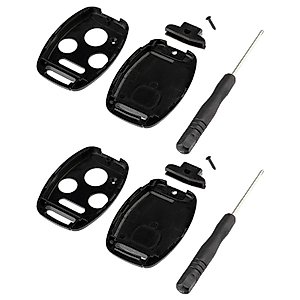 Kewucn Replacement Key Fob Case Shell, 2 PCS No Cutting Required Car Key Fob Keyless Entry Remote Shell Case, Fits for 2003-2012 Accord/ 2006-2013 Civic EX/ 2009-2015 Pilot/ 2005-2006 CR-V